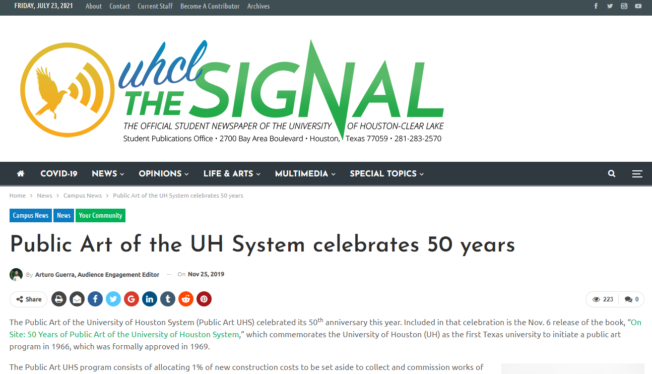 Public Art of the UH System celebrates 50 years - Public Art University ...