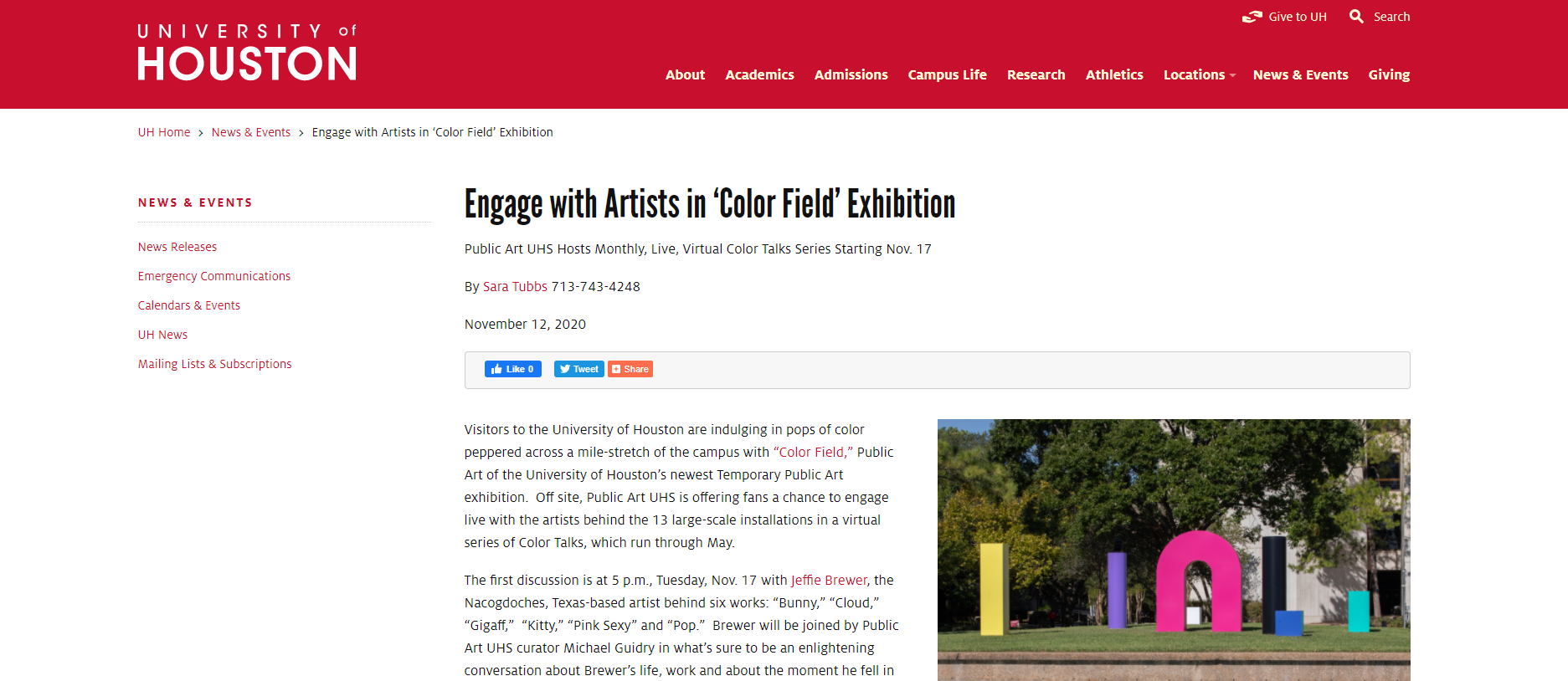 Engage with Artists in ‘Color Field’ Exhibition - Public Art University ...