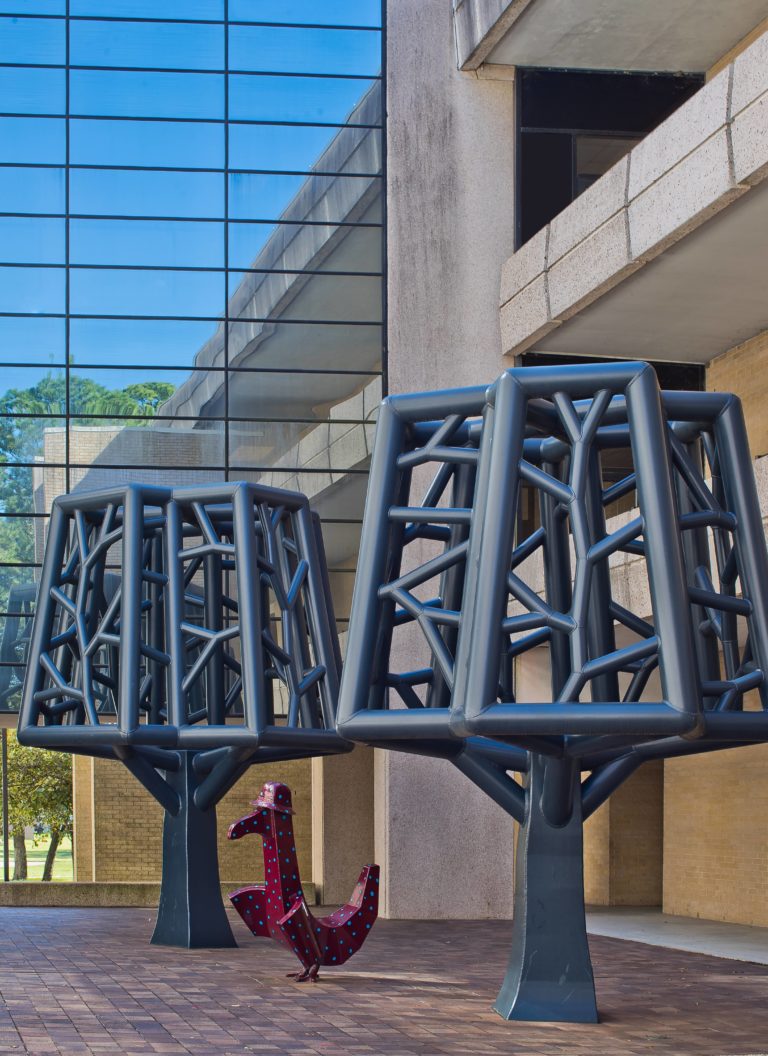Landscape with Blue Trees - Public Art University of Houston System