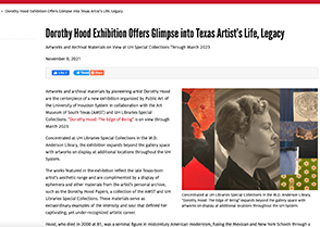 Dorothy Hood Exhibition Offers Glimpse into Texas Artist’s Life, Legacy ...