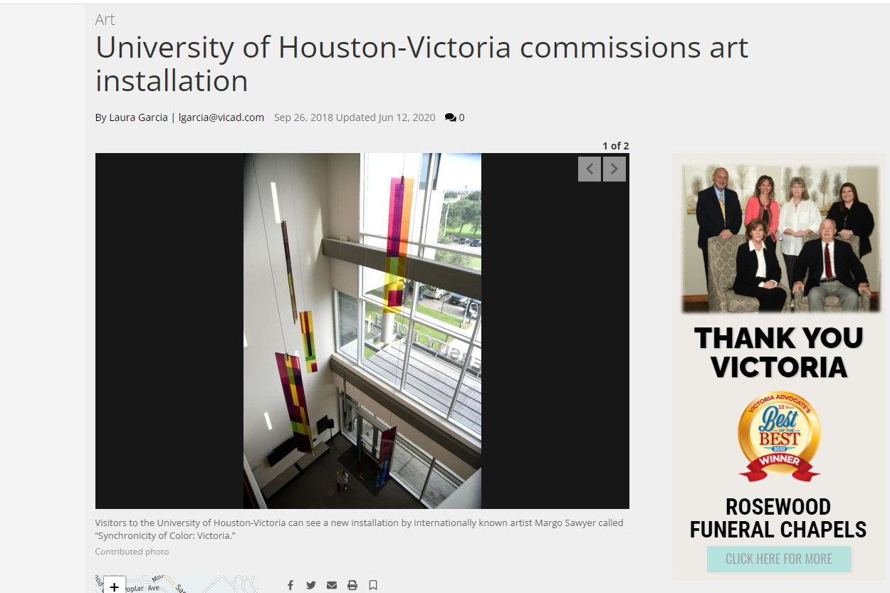 University of Houston-Victoria commissions art installation - Public Art University of Houston ...