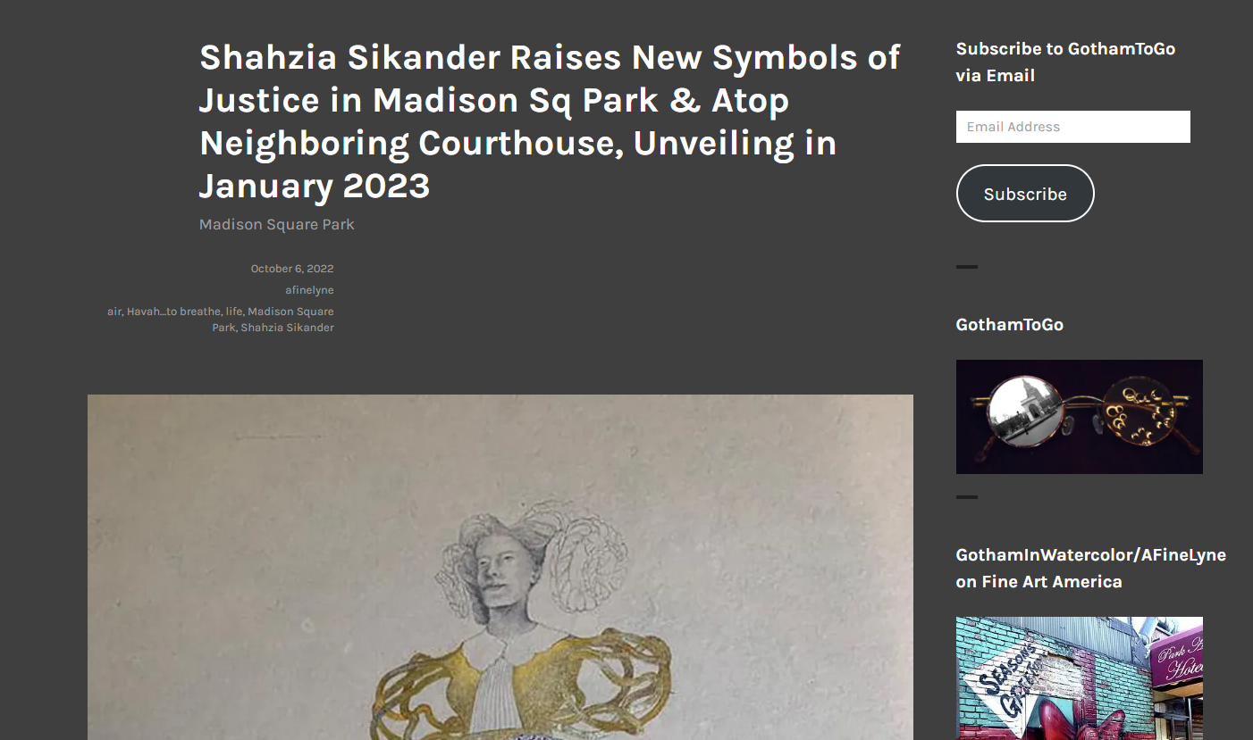 Shahzia Sikander Raises New Symbols of Justice in Madison Sq Park ...