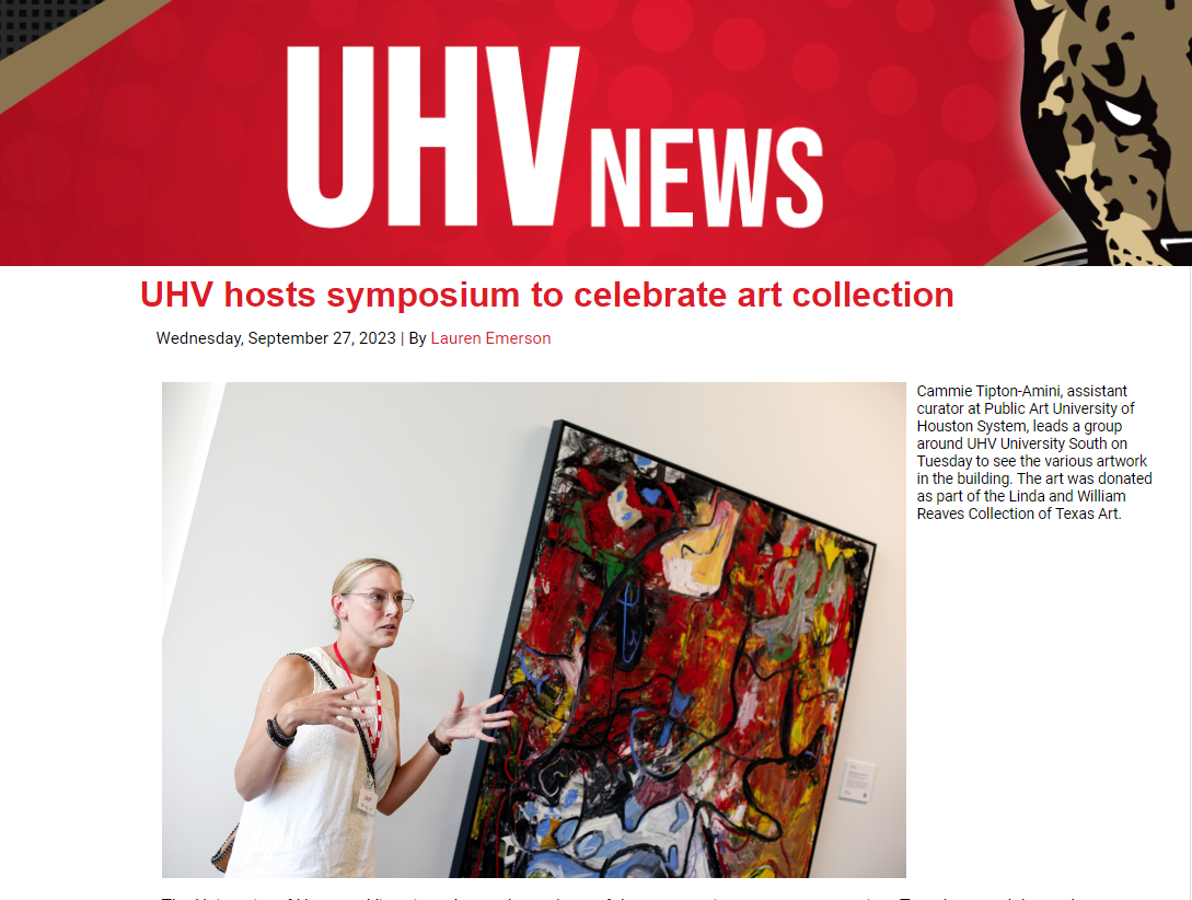 UHV Hosts Symposium to Celebrate Art Collection - Public Art University ...
